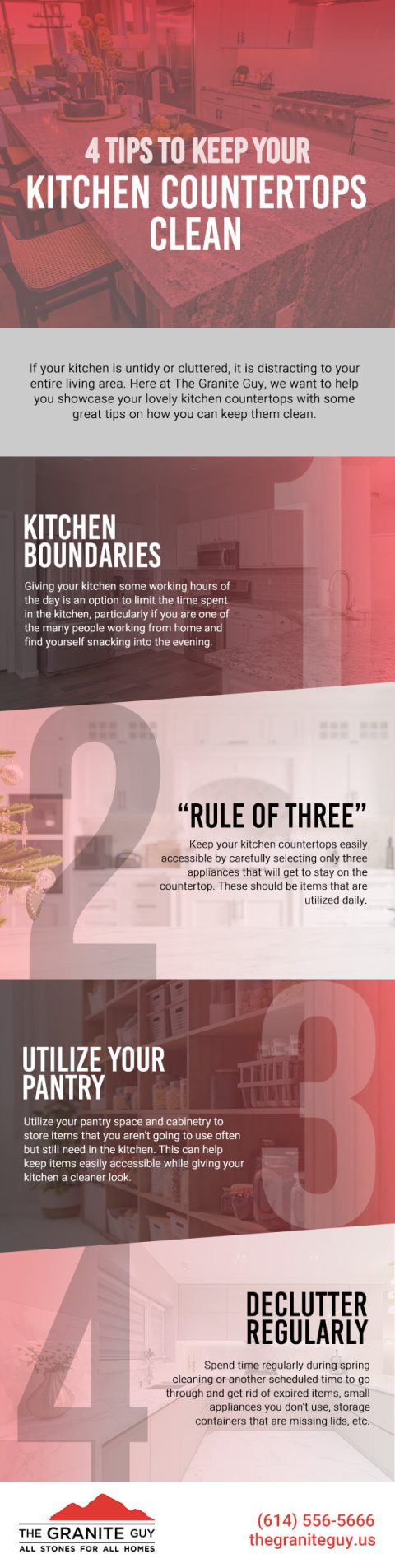 4 Tips to Keep Your Kitchen Countertops Clean [infographic]